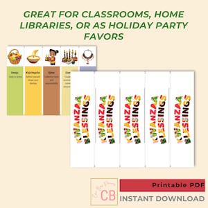 Printable Kwanzaa Bookmark DIY Bookmark Kwanzaa Cultural Celebration ...