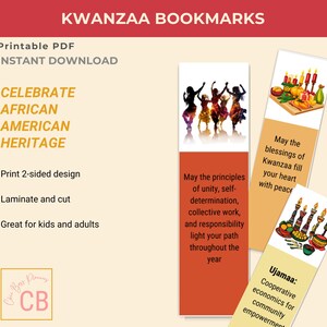 Printable Kwanzaa Bookmark DIY Bookmark Kwanzaa Cultural Celebration ...