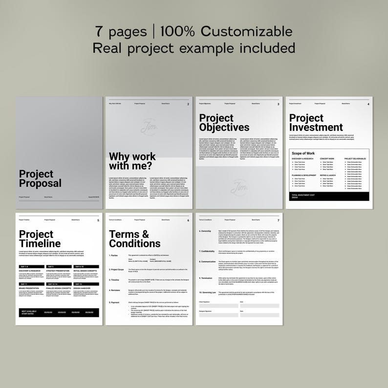 Project Proposal Template | Template for Freelance Graphic Designers ...