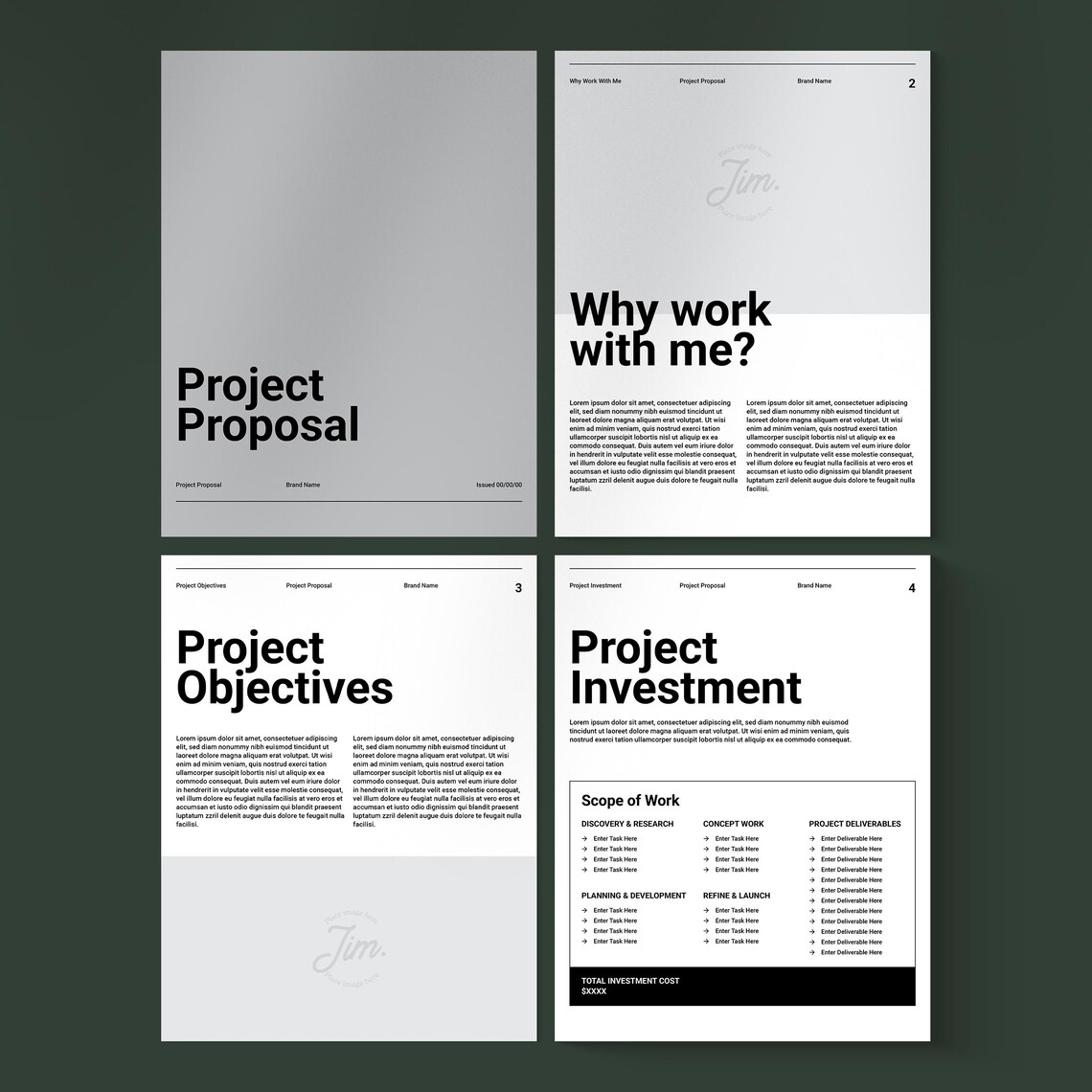 Project Proposal Template | Template for Freelance Graphic Designers ...