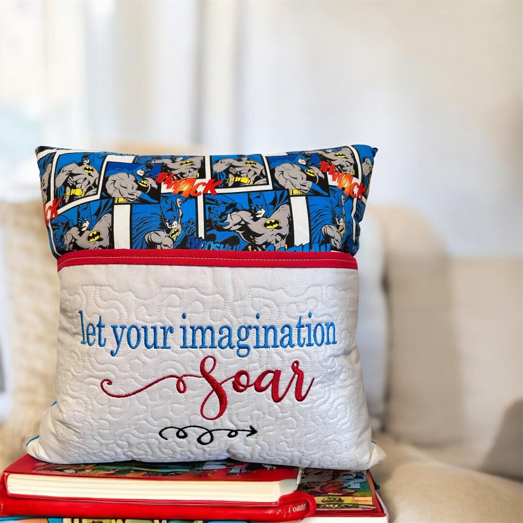 Reading Pillow, Book Pillow, Cusion,let Your Imagination Soar, Boy ...