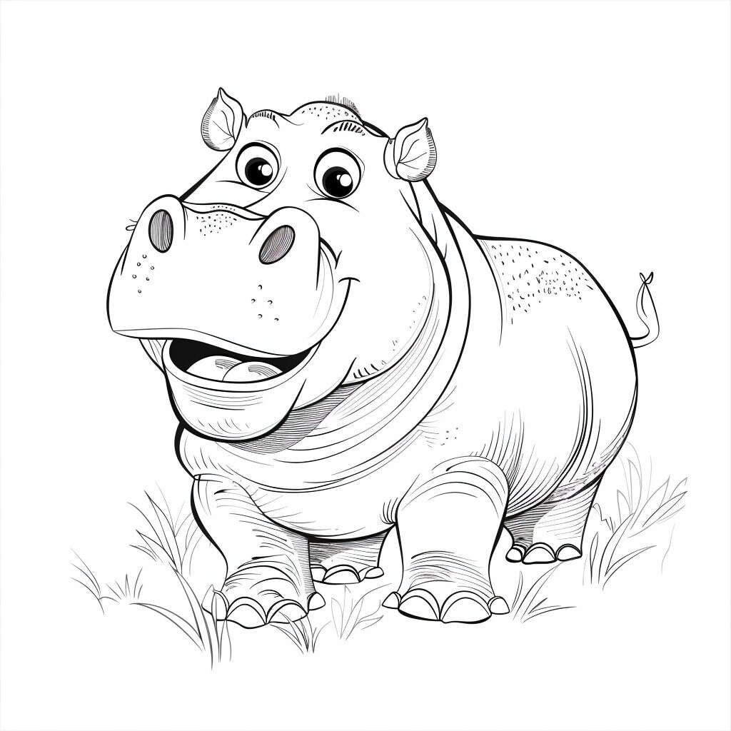 Fun Animals. Coloring Page for Kids. - Etsy