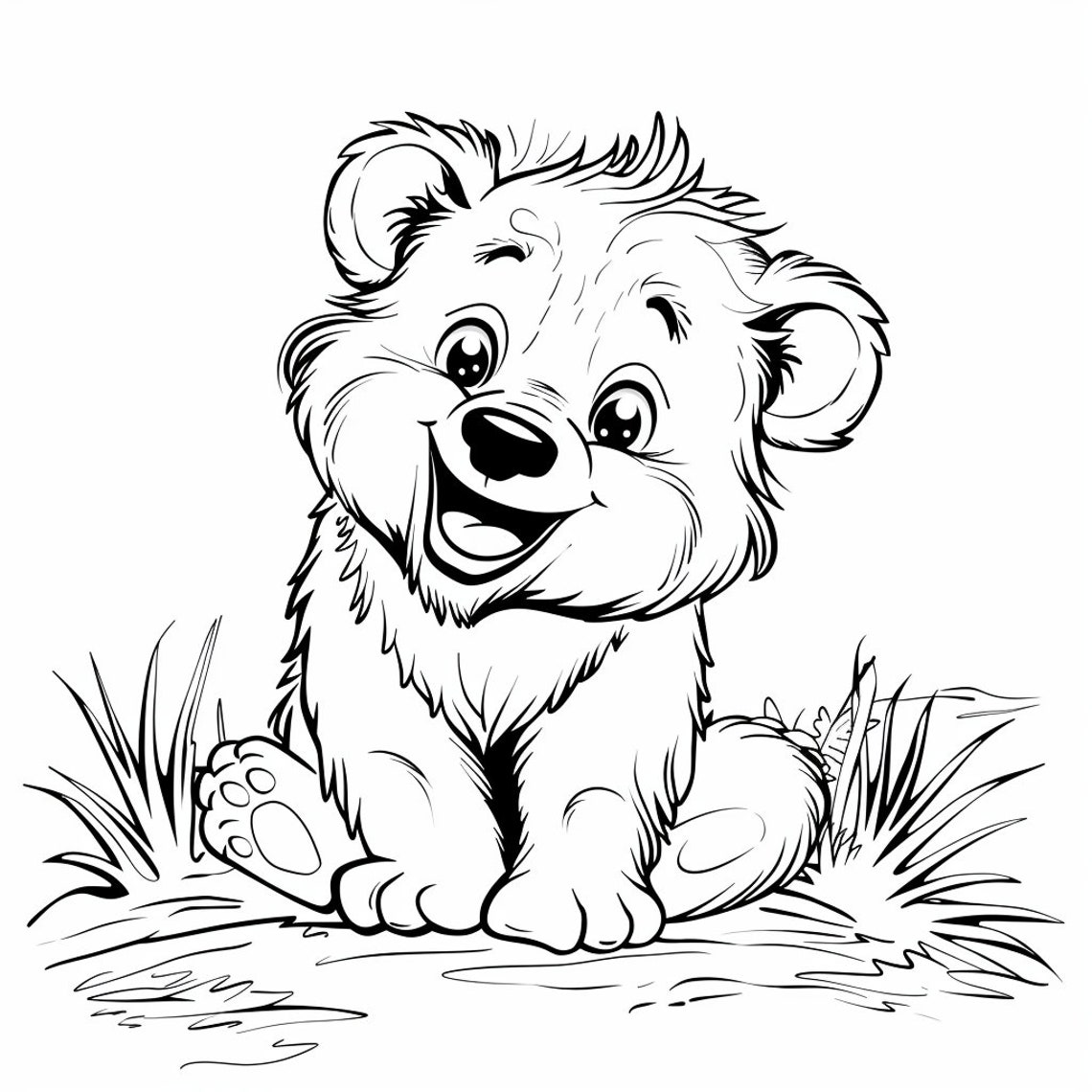 Fun Animals. Coloring Page for Kids. - Etsy