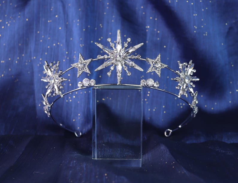 Handmade Star Headpiece, Celestial Wedding Accessory, Crystal Wedding ...