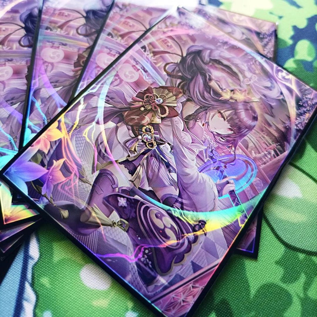 Genshin Impact Raiden Shogun Card Sleeves Standard Sized 50ct magic the ...