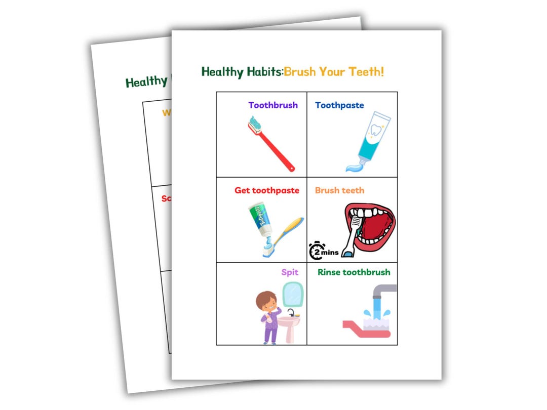 Healthy Habits - Handwashing and Teeth Brushing Routines for Kids - Etsy