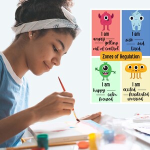Zones of Regulation Emotional Identification Poster - Etsy