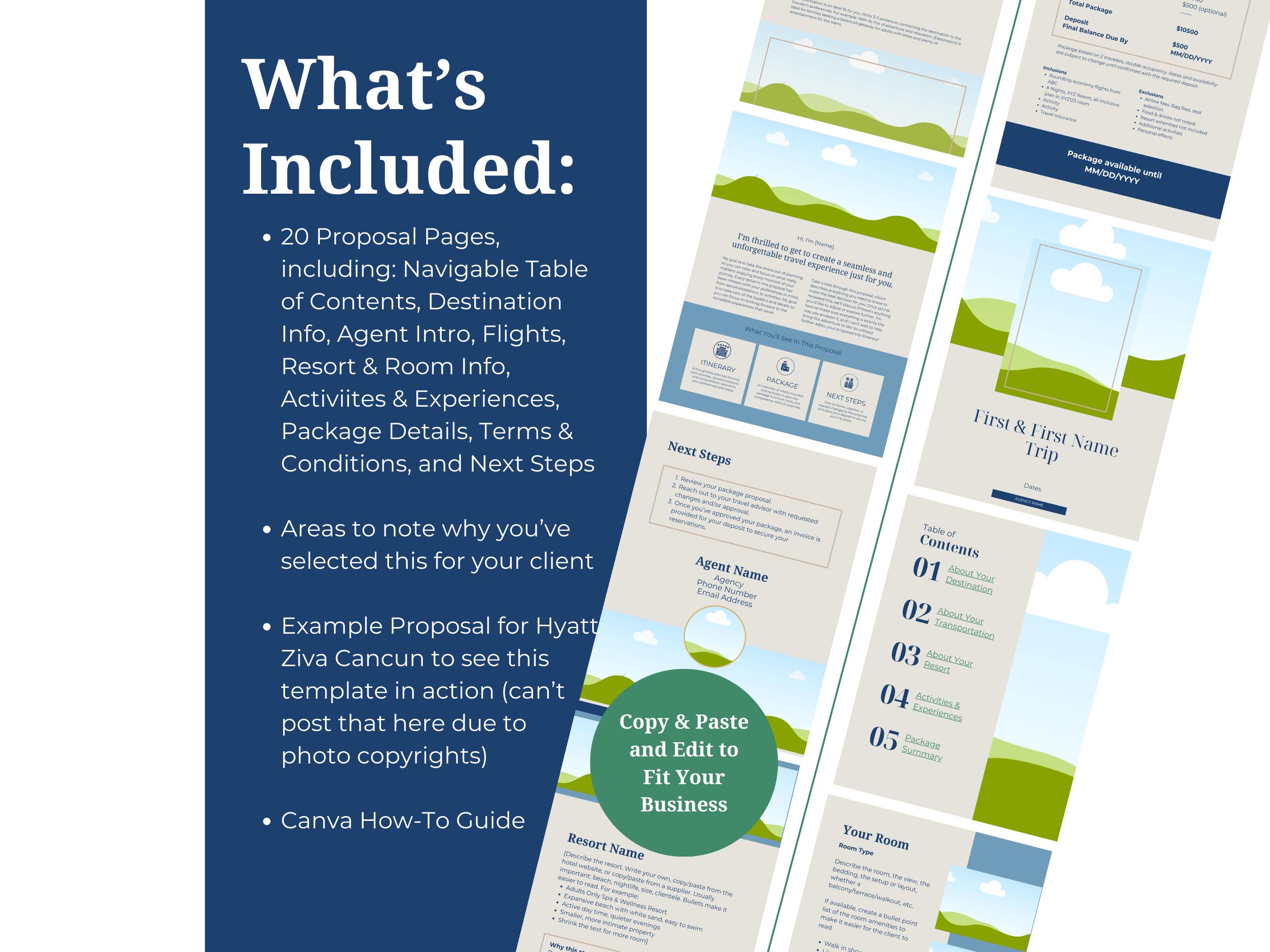 All-inclusive Resort Proposal Template: Canva Travel Agent Client ...