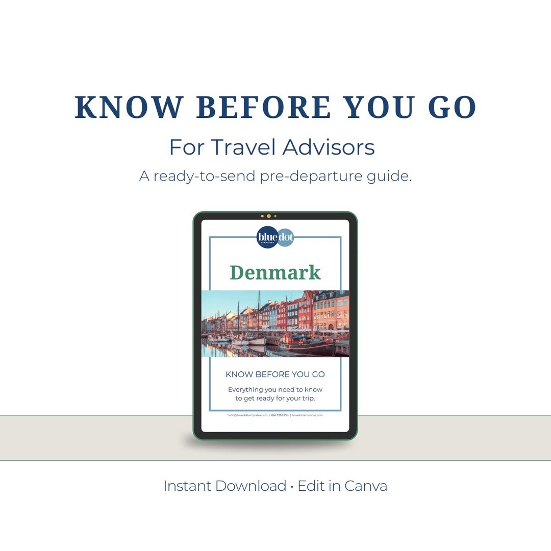 Denmark Know Before You Go Guide for Travel Agents: Canva Template ...