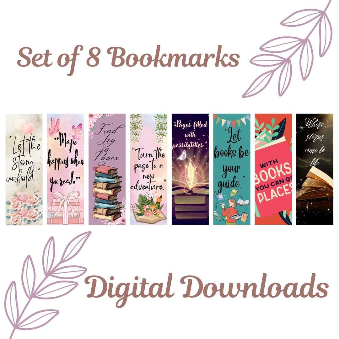Enchanting Whimsy Bookmarks With Quotes - Ideal for Book Lovers, Unique ...