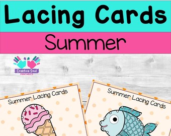 Weather Lacing Cards Quiet Activities for Toddlers Montessori Fine ...