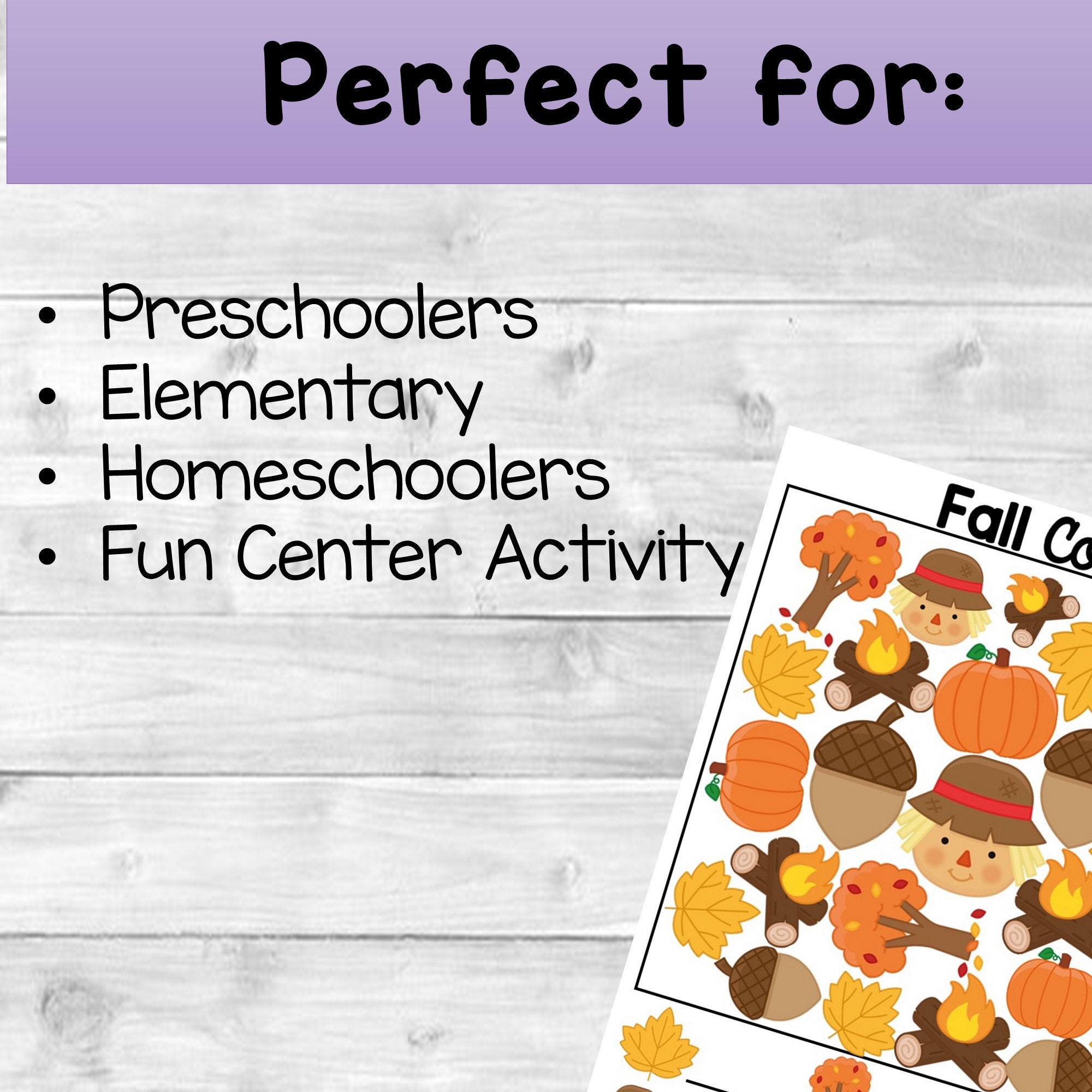 Fall I SPY Activity for Preschool and Kindergarten - Etsy