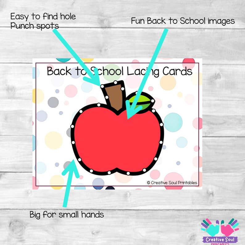 Back to School Lacing Cards for Motor Skill Practice - Etsy