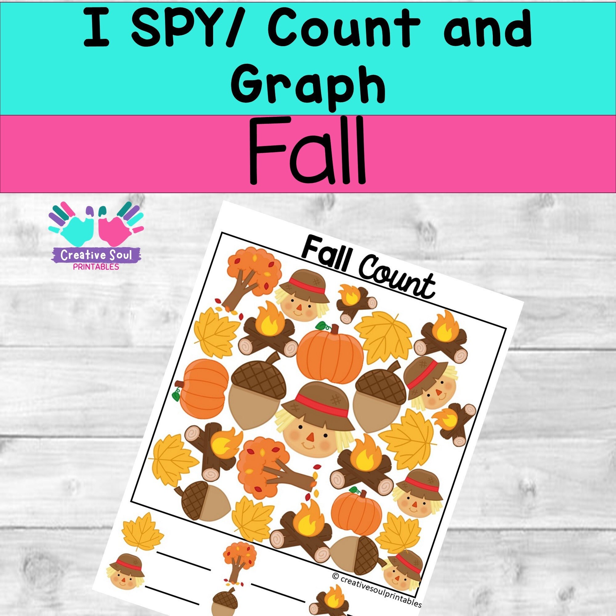 Fall I SPY Activity for Preschool and Kindergarten - Etsy