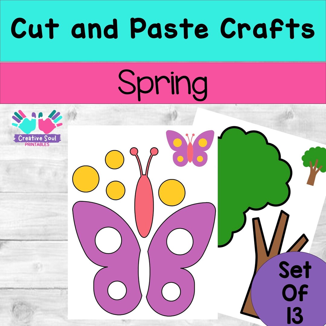 Spring Cut and Paste Crafts - Etsy
