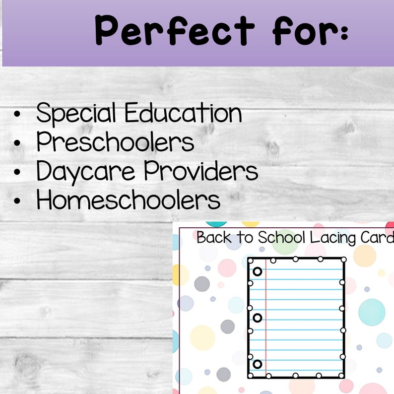 Back to School Lacing Cards for Motor Skill Practice - Etsy