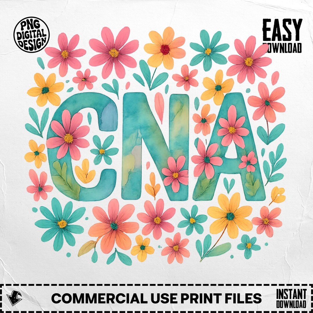 Floral Cna Png, Certified Nursing Assistant Design, Cute Flowers ...
