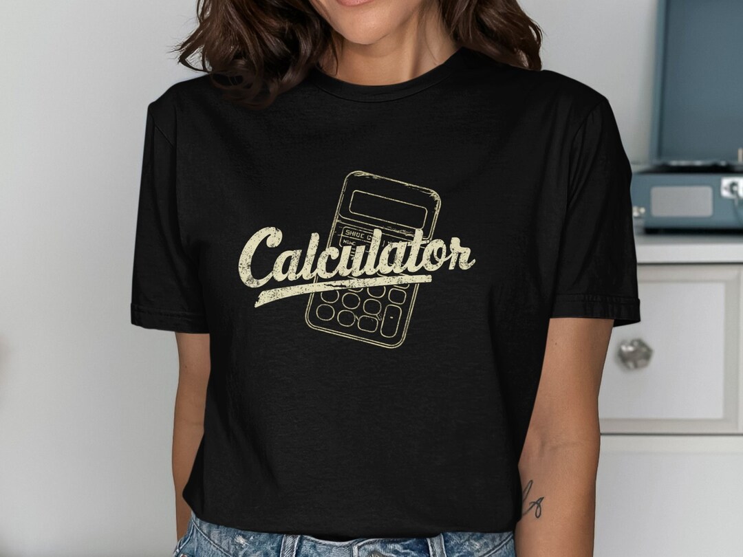 Retro Calculator Graphic T-shirt: Vintage Math Lover Gift - Etsy