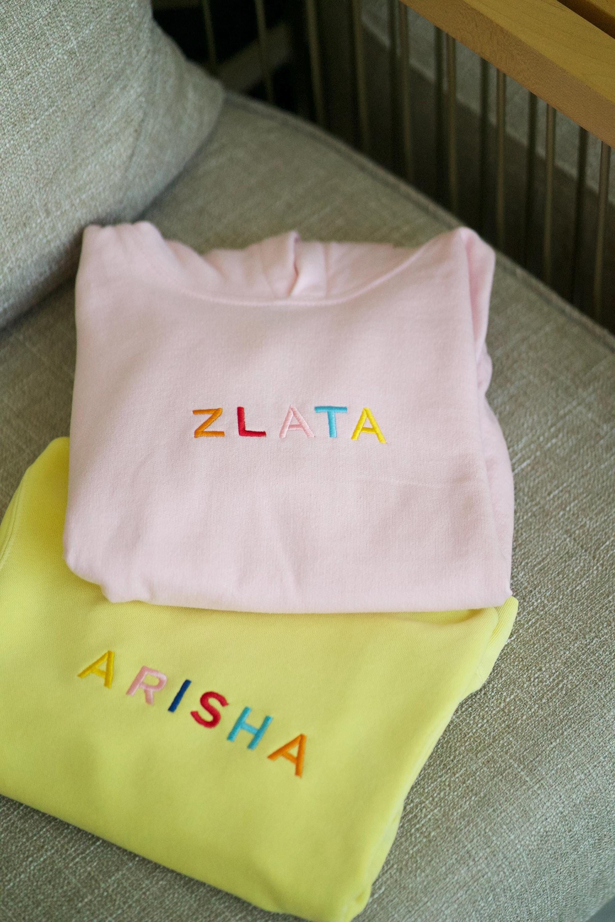 Personalized Embroidered Kids Hoodie, Custom Name Gift - Etsy