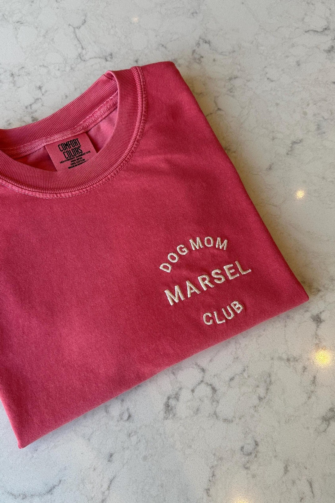 Embroidered Dog Mom Club T-shirt: Custom Pet Name Gift - Etsy