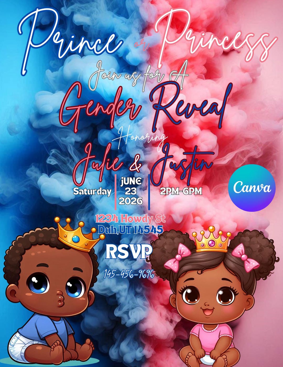 Prince or Princess Gender Reveal - Etsy