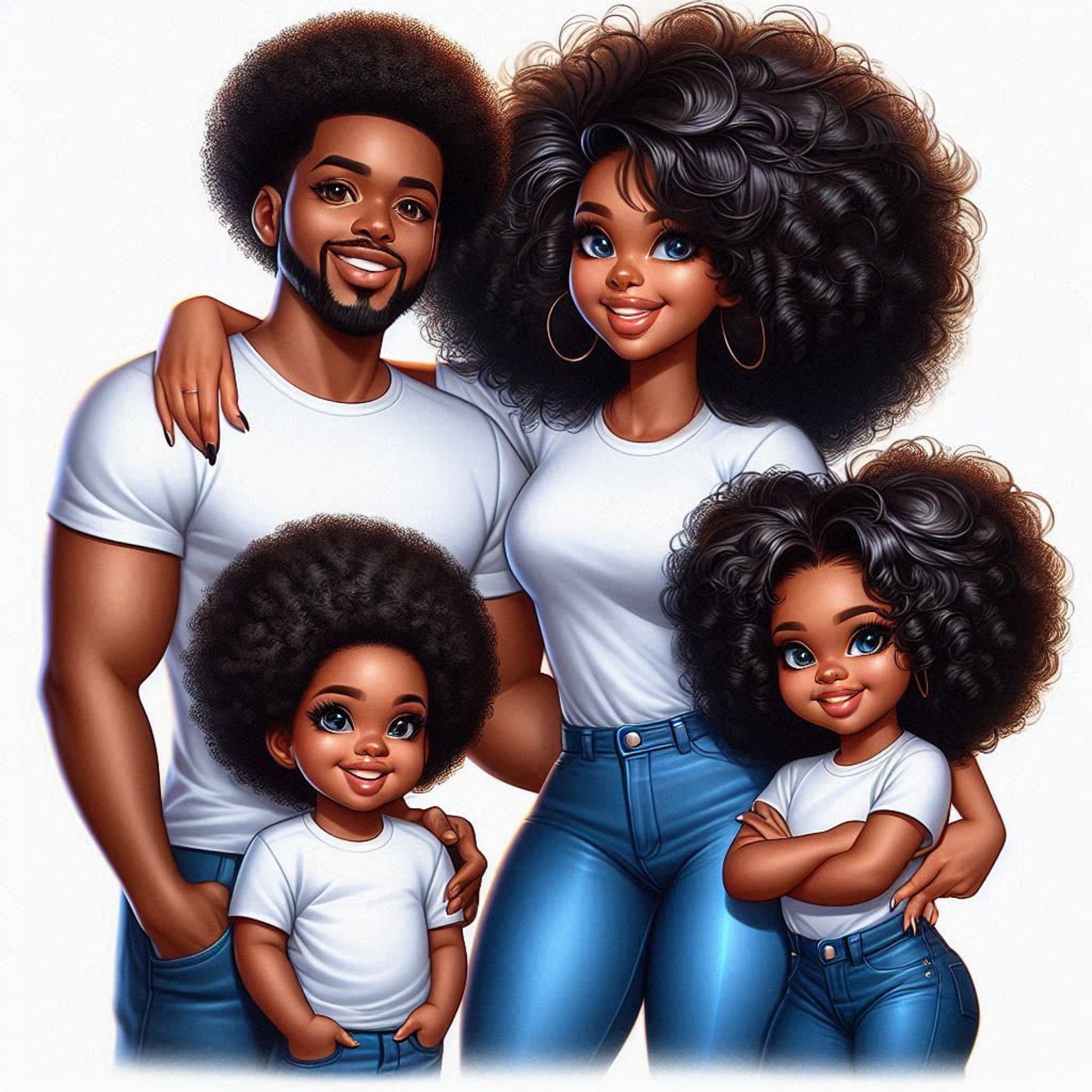 African American Family Clip Art - Etsy
