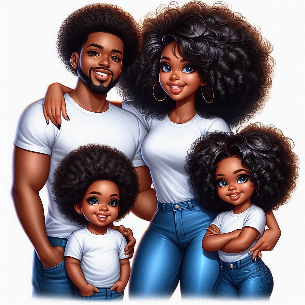 African American Family Clip Art - Etsy