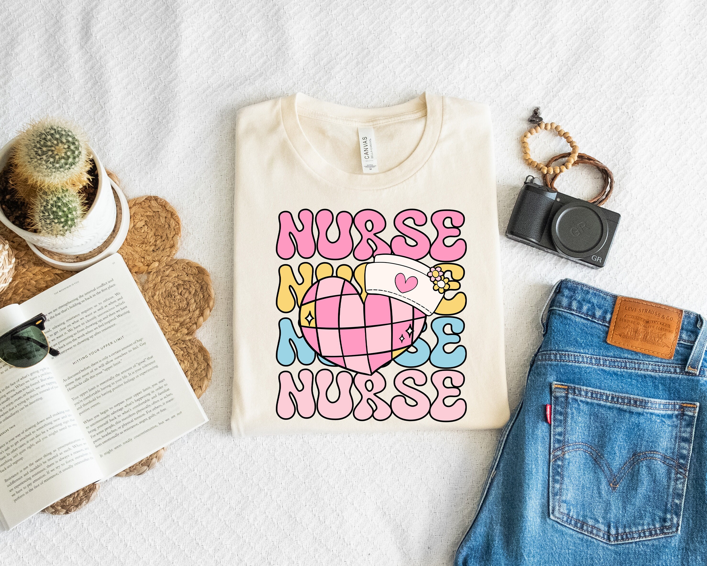 Groovy Retro Nurse Quotes & Doodles PNG | Pastel Nurse Life Gift | Can ...