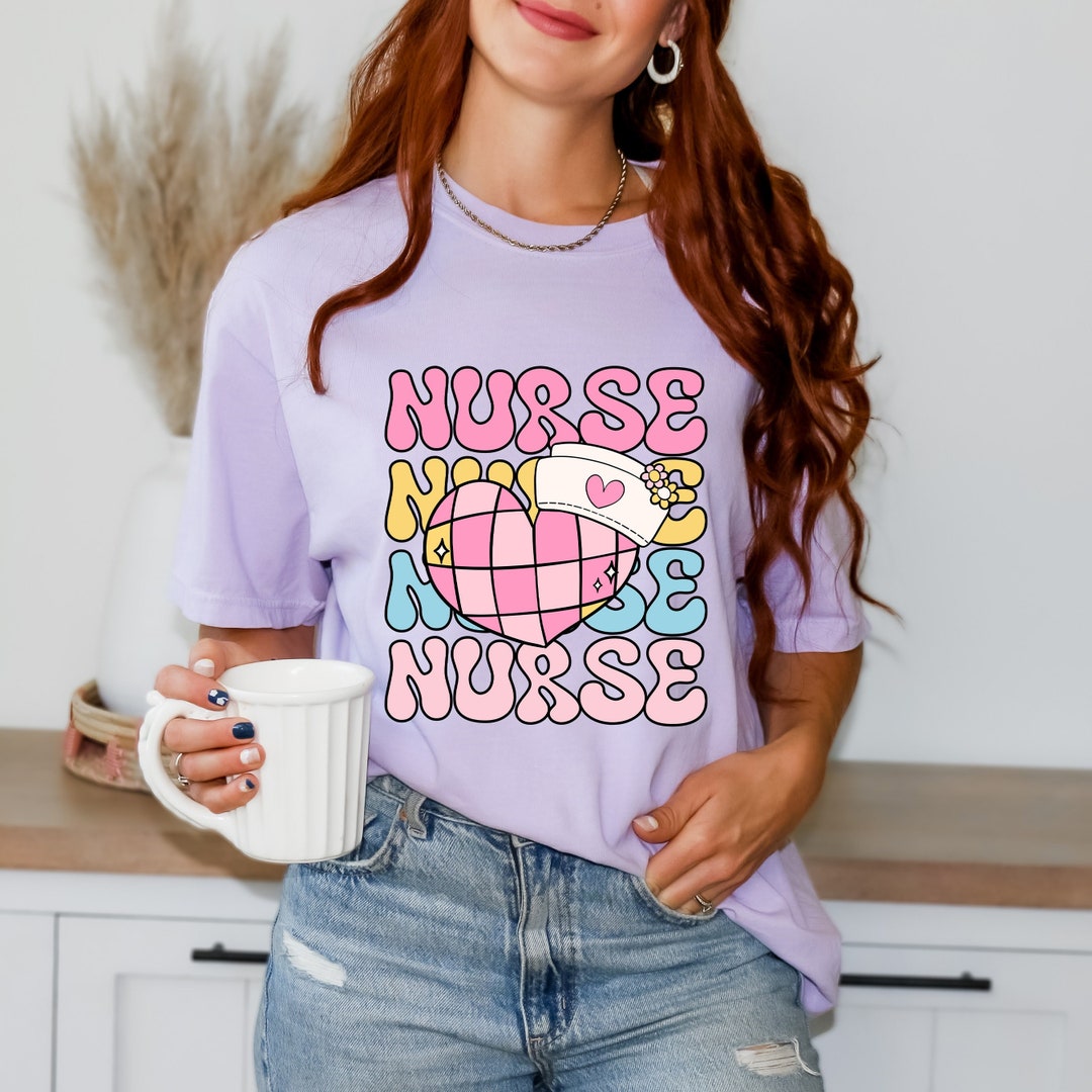 Groovy Retro Nurse Quotes & Doodles PNG | Pastel Nurse Life Gift | Can ...