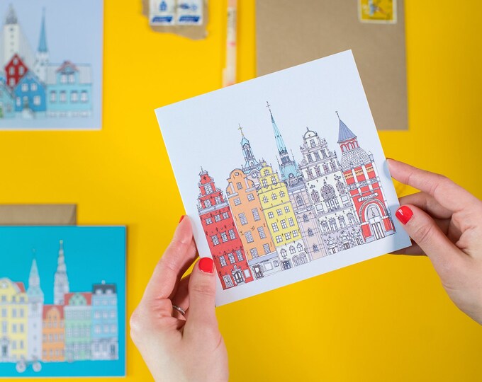 Stockholm Print Greetings Card Scandinavian Design Scandi - Etsy