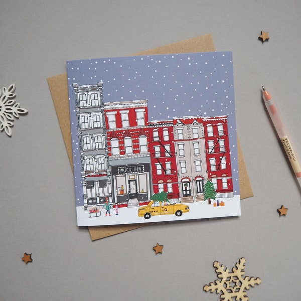 New York Christmas Card - Etsy