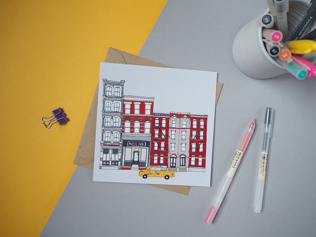 New York Cityscape Greetings Card New York Skyline New - Etsy