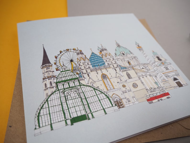 Vienna Greetings Card Vienna Print Anniversary Card - Etsy