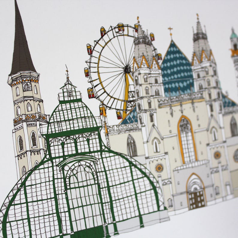 Vienna Print A3 - Vienna Cityscape - Vienna Architecture - Vienna ...
