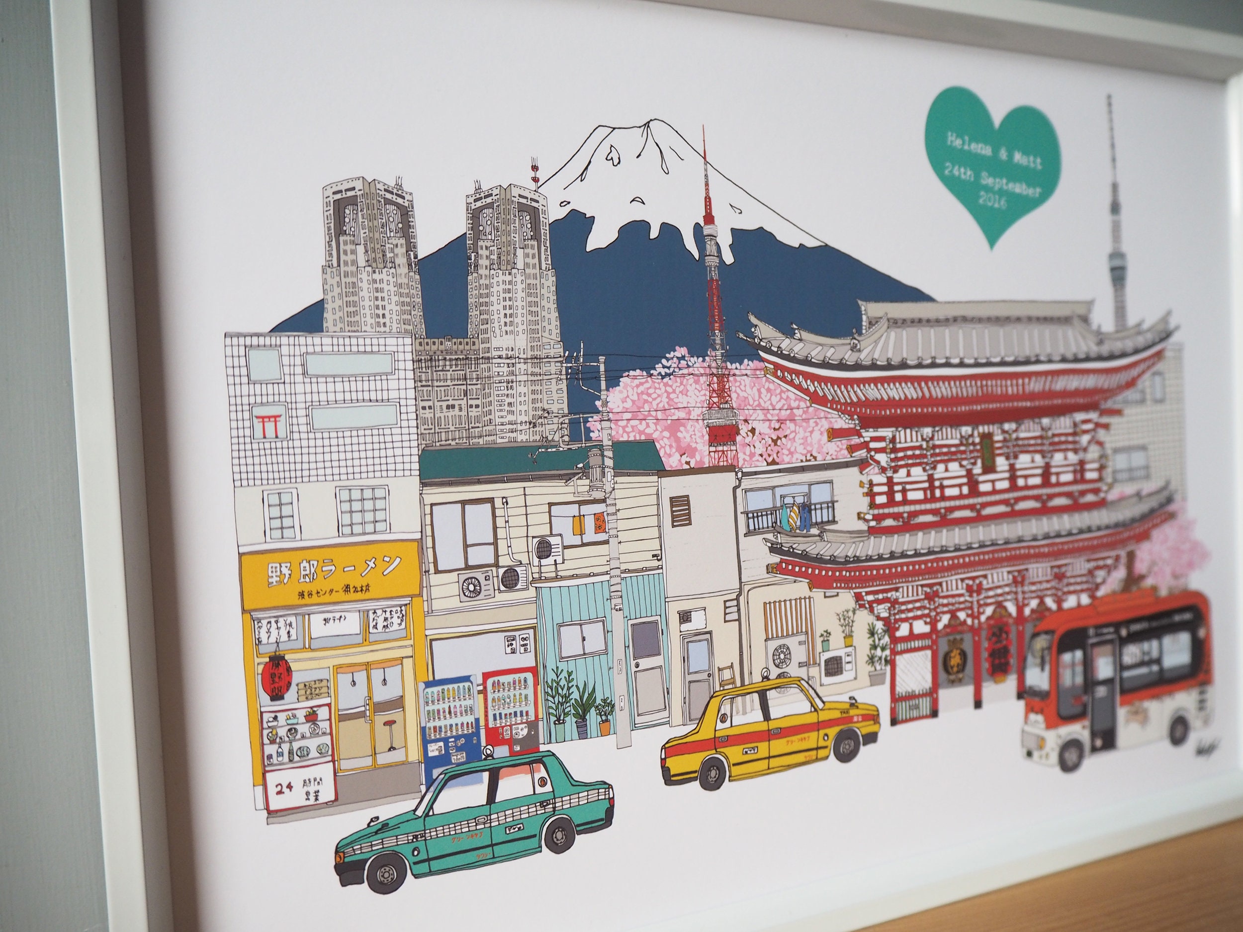 Tokyo Personalised A4 Print Tokyo Gift | Etsy