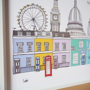 London Print A4 SECONDS SALE Colour London Illustration - Etsy