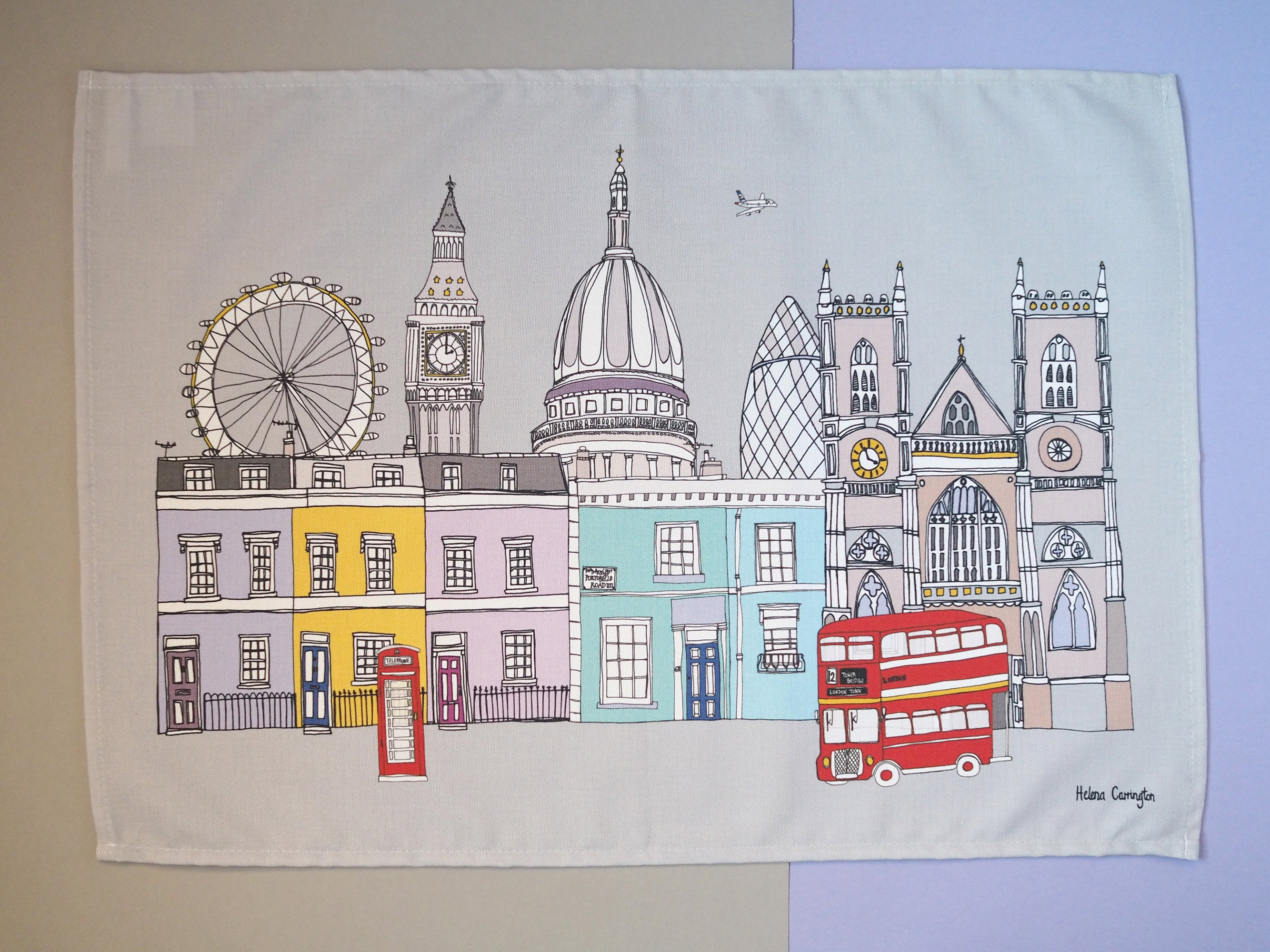 London Tea Towel London Skyline Print London Landmarks - Etsy
