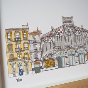 Valencia Print A3 - Valencia Cityscape - Valencia Landmarks - Valencia ...