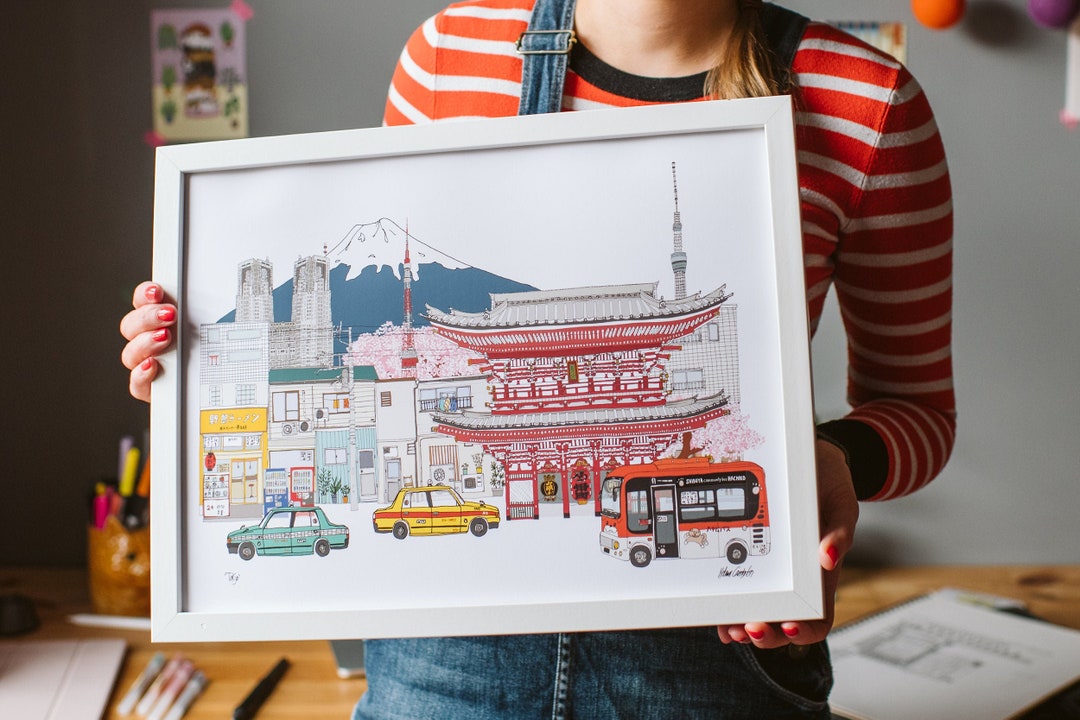 Tokyo Print A3 Tokyo Cityscape Art Print - Etsy