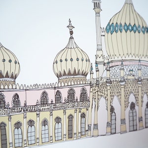 Royal Pavilion Brighton Print A4 - Brighton Landmarks - Brighton Art ...
