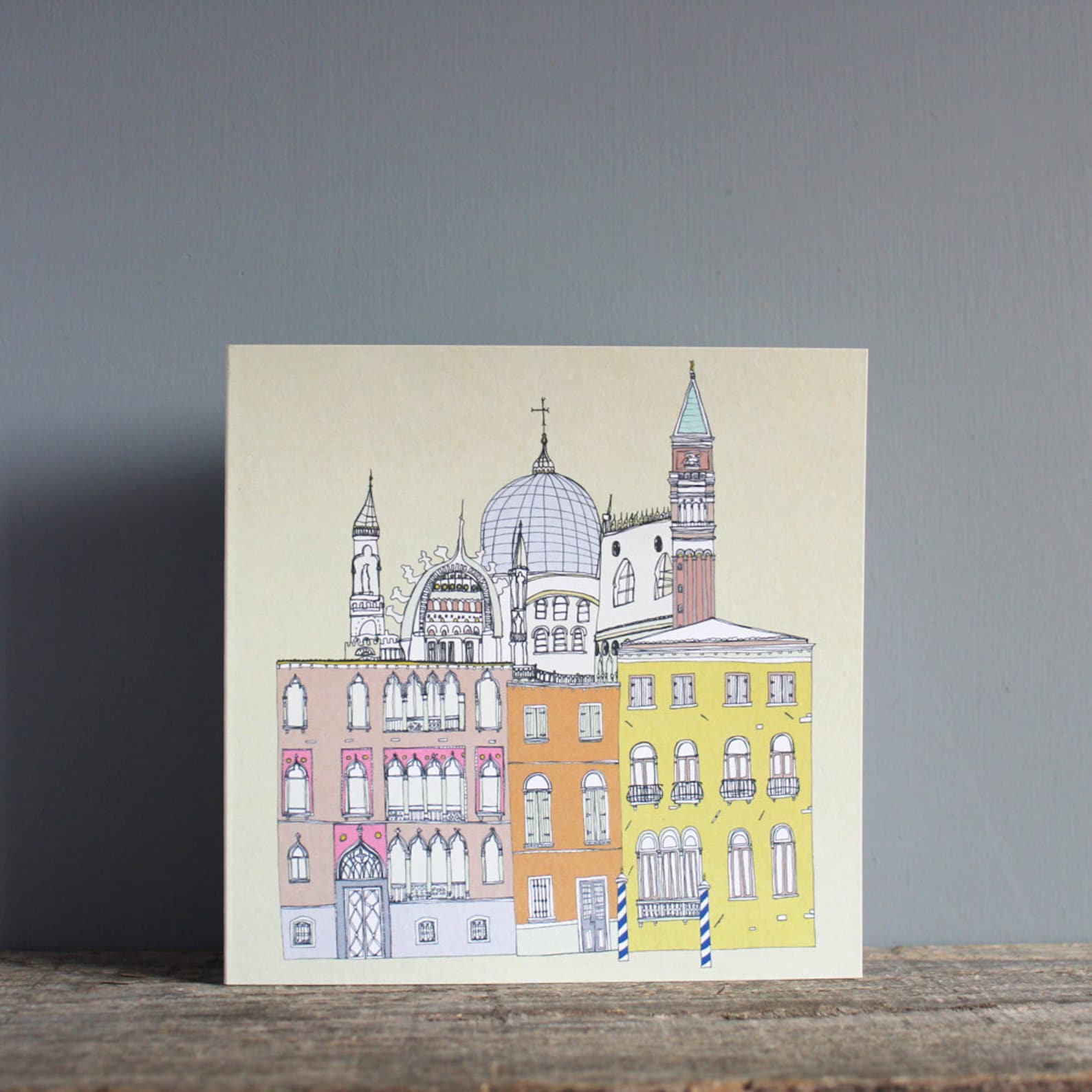 Venice Greetings Card Venice Landmarks Venice Cityscape | Etsy