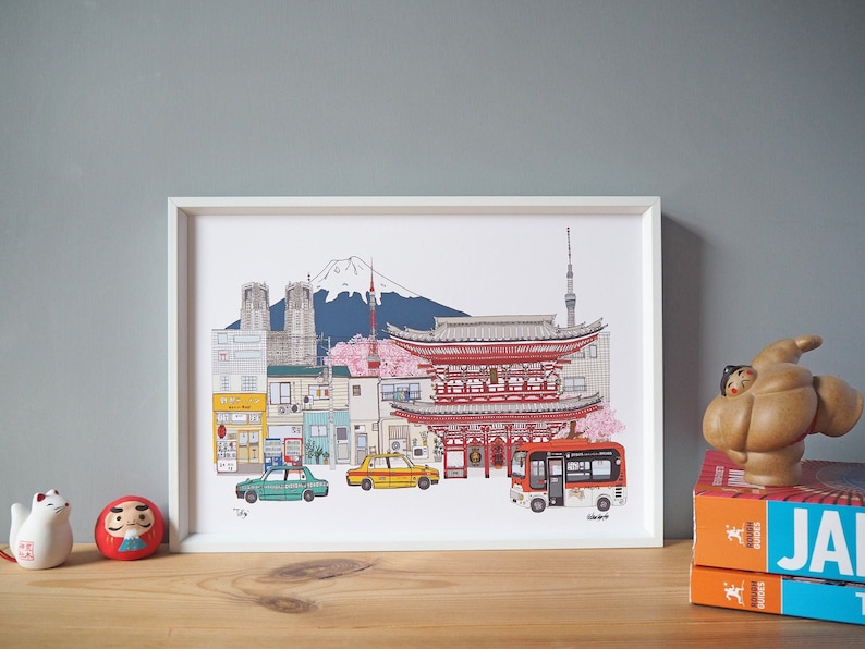 Tokyo Print A3 - Tokyo Cityscape Art Print - Etsy