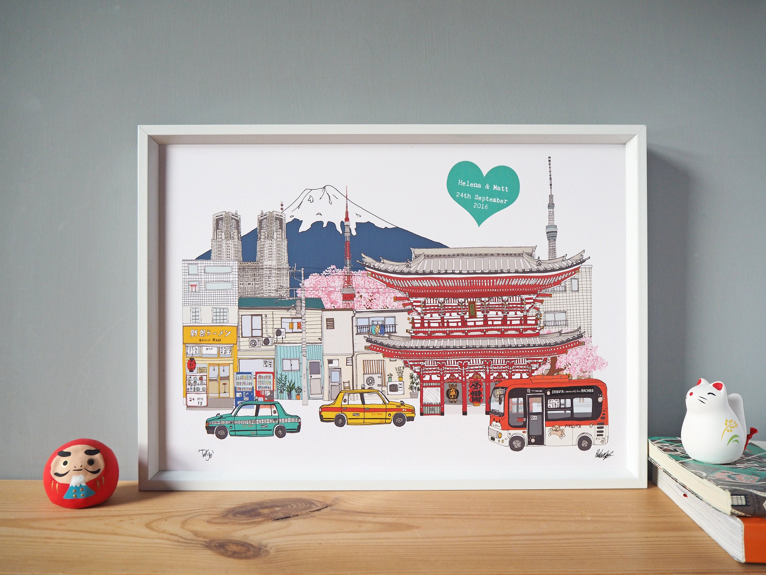 Tokyo Personalised A4 Print Tokyo Gift | Etsy