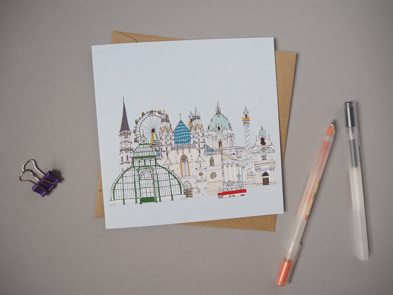 Vienna Greetings Card Vienna Print Anniversary Card - Etsy