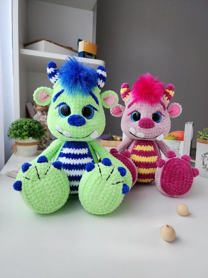 Monster Amigurumi Crochet Pattern, Cute Monster Crochet Pattern, Easy ...