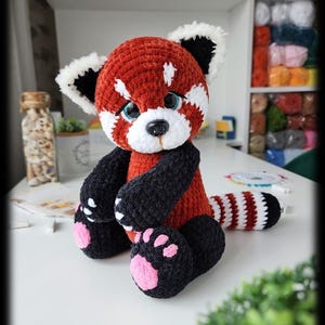 Cute Red Panda Crochet Pattern, Crochet Red Panda, Panda Pattern ...