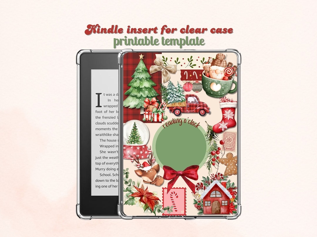 Christmas Kindle Insert | Kindle Printable | Clear Case Insert | Kindle ...