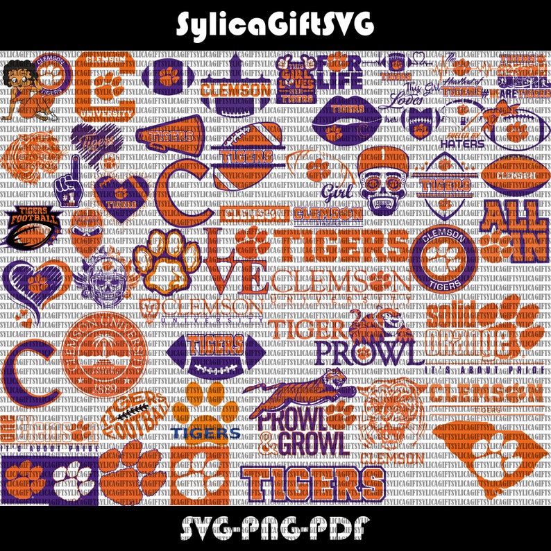 64 Layered Clemson University SVG Bundle, Tigers SVG, Digital File ...