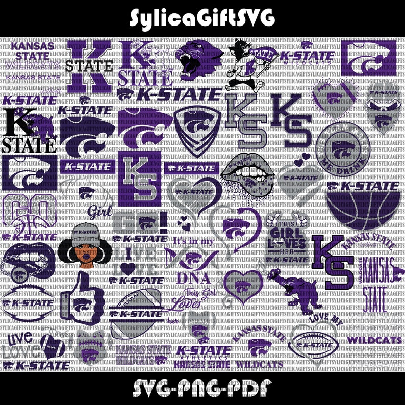 55 Layered Kansas State SVG, Wildcats SVG, University, Layered File ...