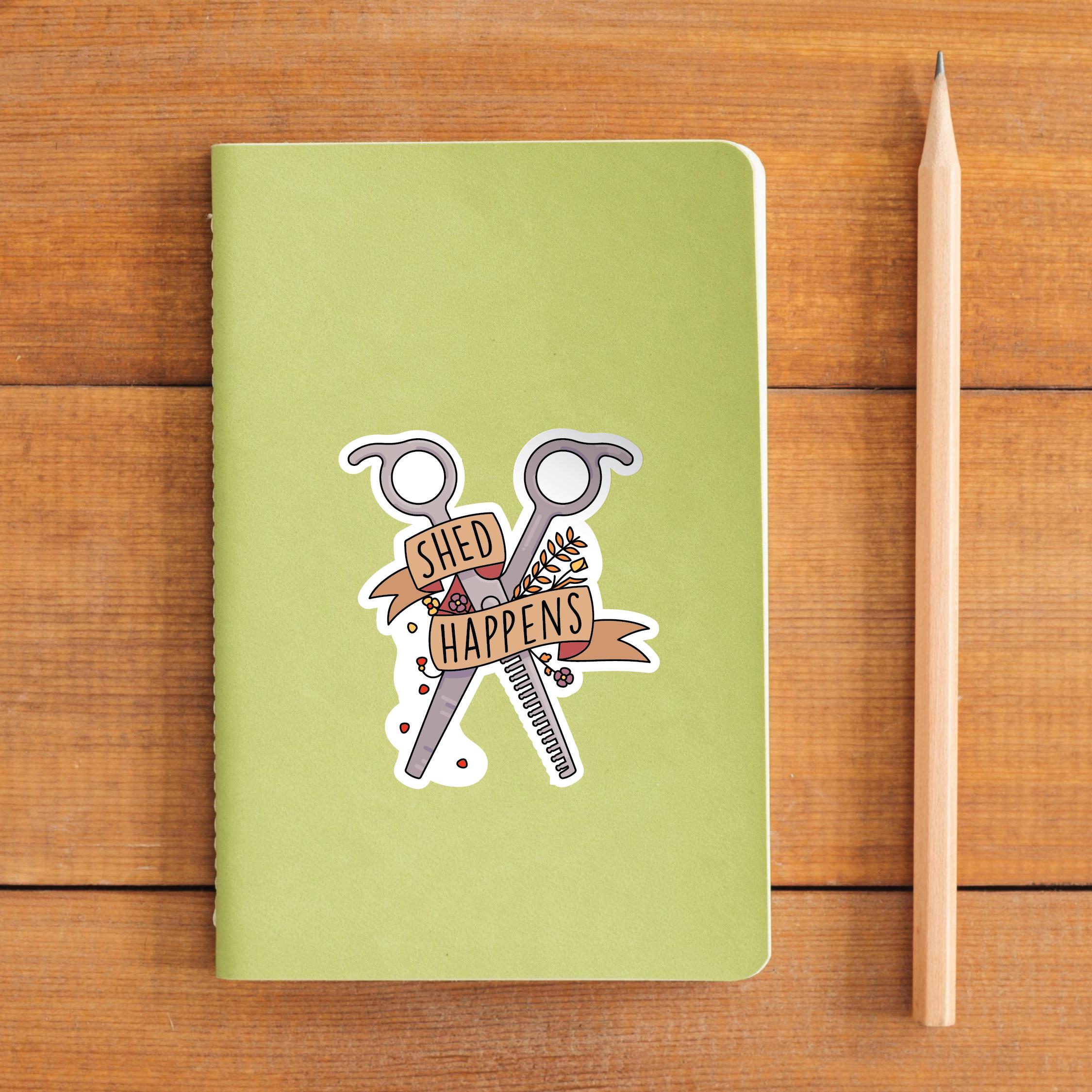 Shed Happens, Grooming Chunkers, Scissors, Pet Grooming Stickers - Etsy
